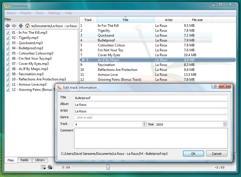 Screenshots | Clementine Music Player