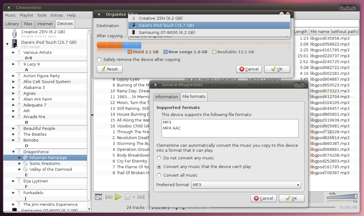 Screenshots | Clementine Music Player