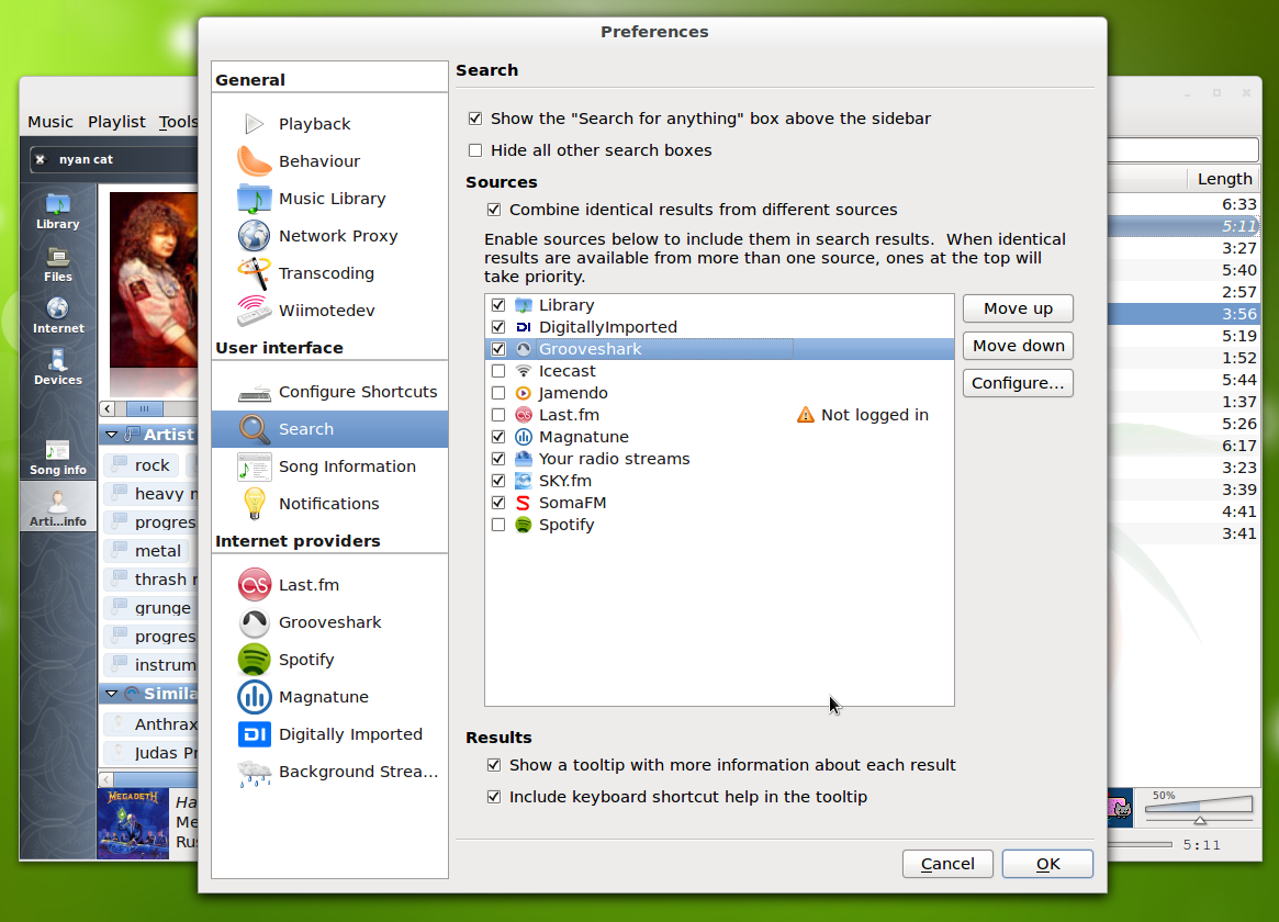 Screenshots | Clementine Music Player